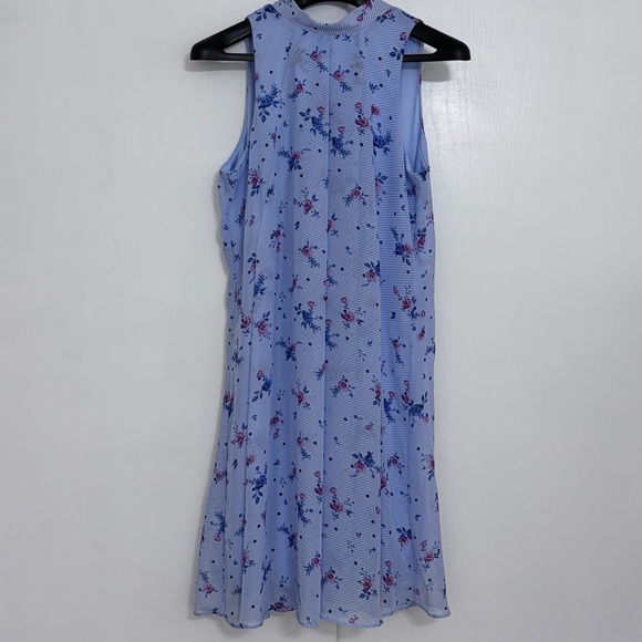 Elle | Dresses | Elle Blue Floral Sleeveless Midi Dress Women M | Poshmark